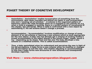 Piaget theory of cognitive development | PPT