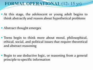Piaget theory of cognitive development | PPTX