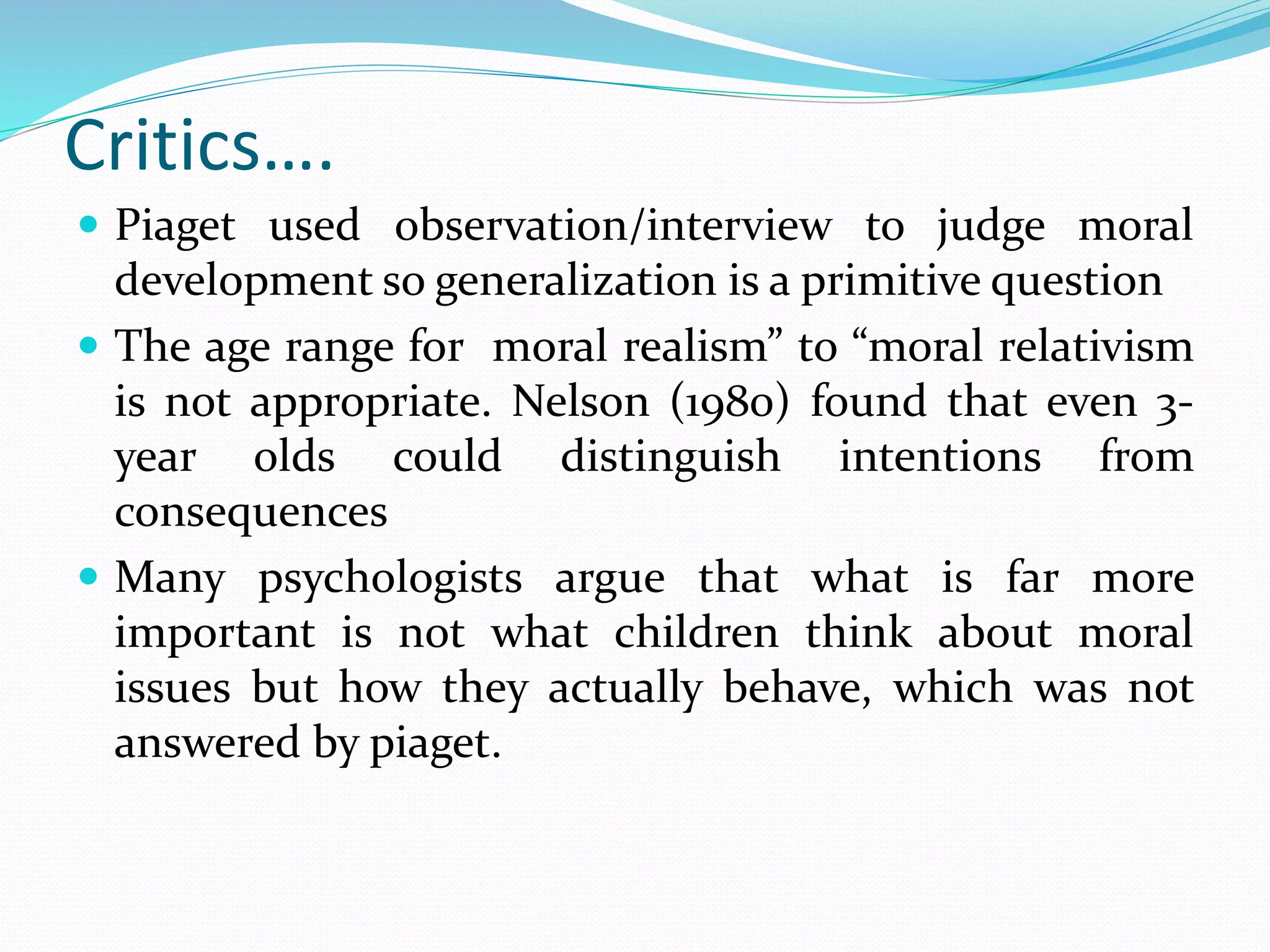 Piaget theory of moral development | PPTX