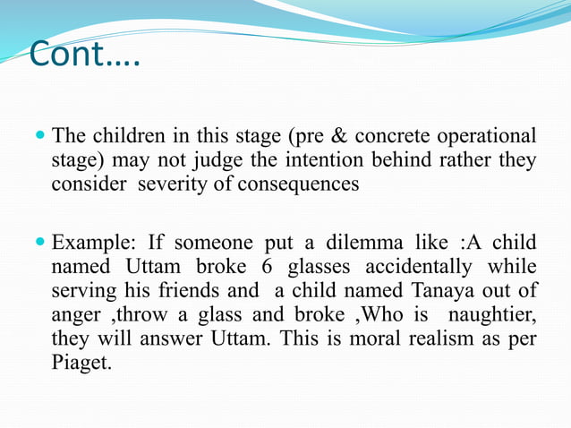 Piaget theory of moral development | PPTX