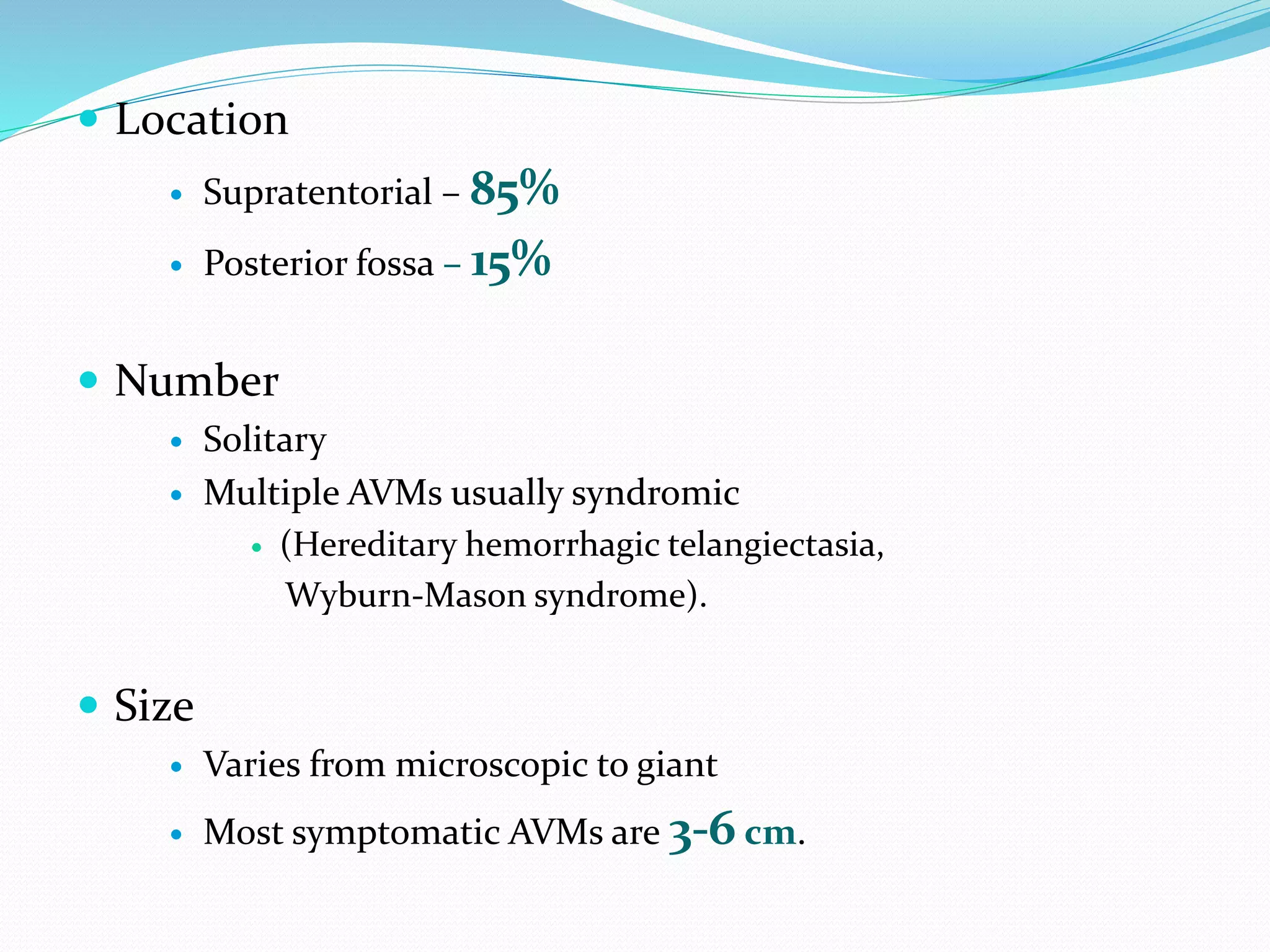 Cerebral/Pial Arteriovenous Malformation (AVM) | PPTX