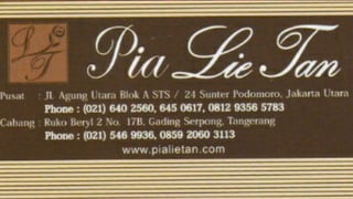 Business Model/ Model Bisnis Pia Lie Tan | PPTX