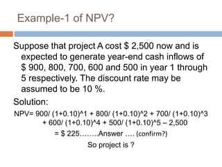 PI and NPV.ppt for entrepreneurship, very imp | PPT