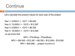 PI and NPV.ppt for entrepreneurship, very imp | PPT