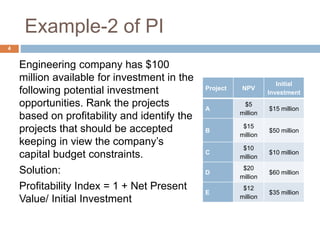 PI and NPV.ppt for entrepreneurship, very imp | PPT