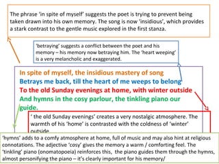 Piano by D.H. Lawrence analysis | PPT