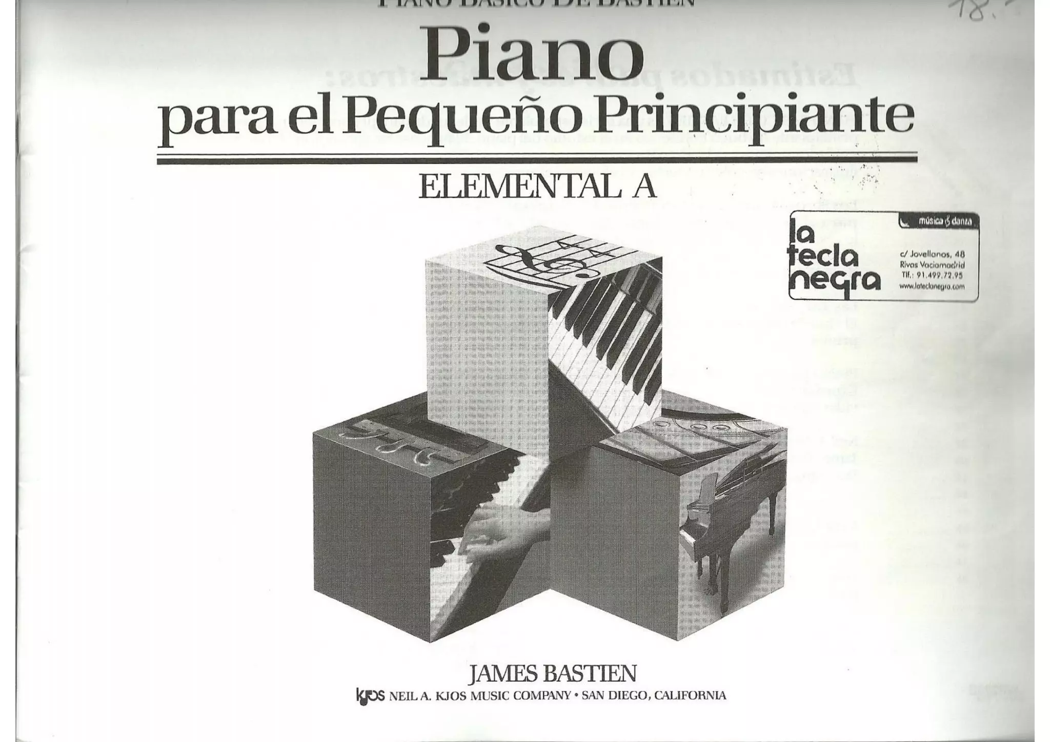 Piano Basico de Bastien Piano Elemental A Para El Pequeno Principiante.pdf