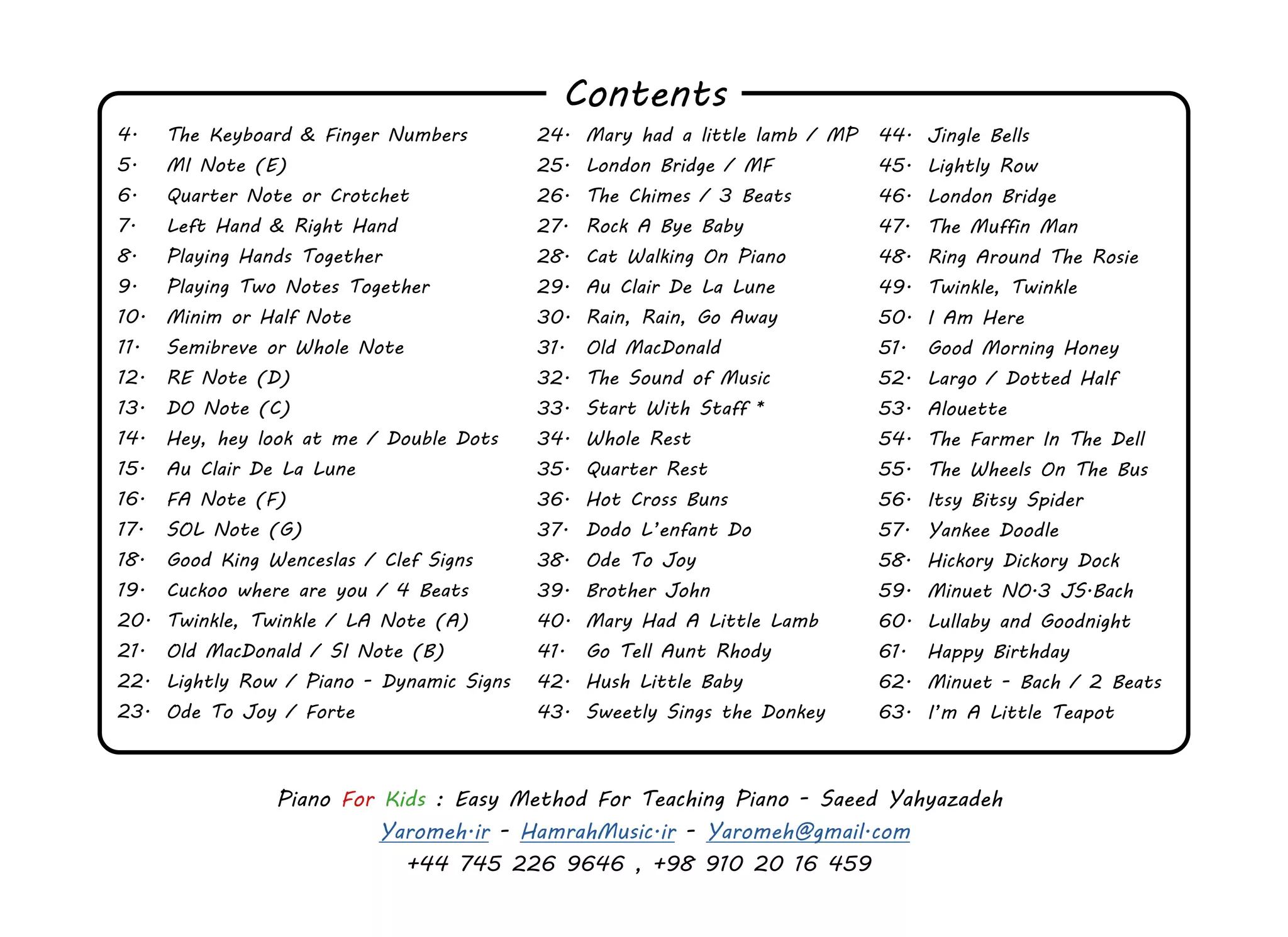 Piano For Kids: Easy Method For Teaching Piano, Learn To Play Famous ...