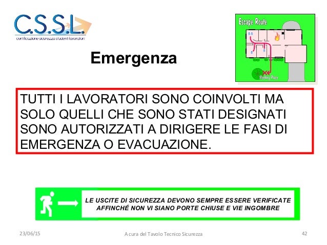 Piano gestione emergenze Piano gestione emergenze