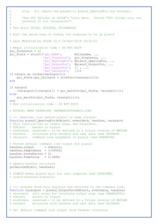Piano Keyboard Application Project using MATLAB | PDF