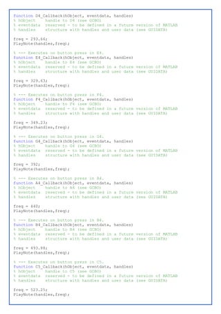 Piano Keyboard Application Project using MATLAB | PDF