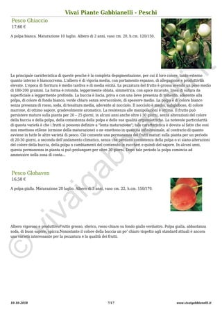 Catalogo Piante da Frutto - Vivai Piante Gabbianelli | PDF