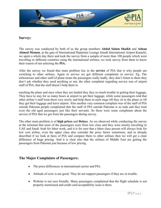 PIA Internship Report | PDF