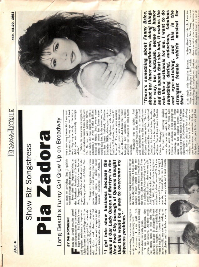 Pia Zadora interview | PDF