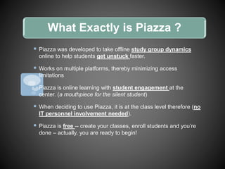 Piazza presentation | PPTX | Computing | Technology & Computing
