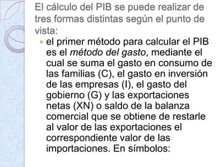 PIB (producto interno bruto) | PPTX