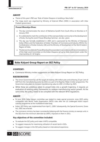 PIB COMPILATION - 16TH JANUARY TO 31ST JANUARY | PDF