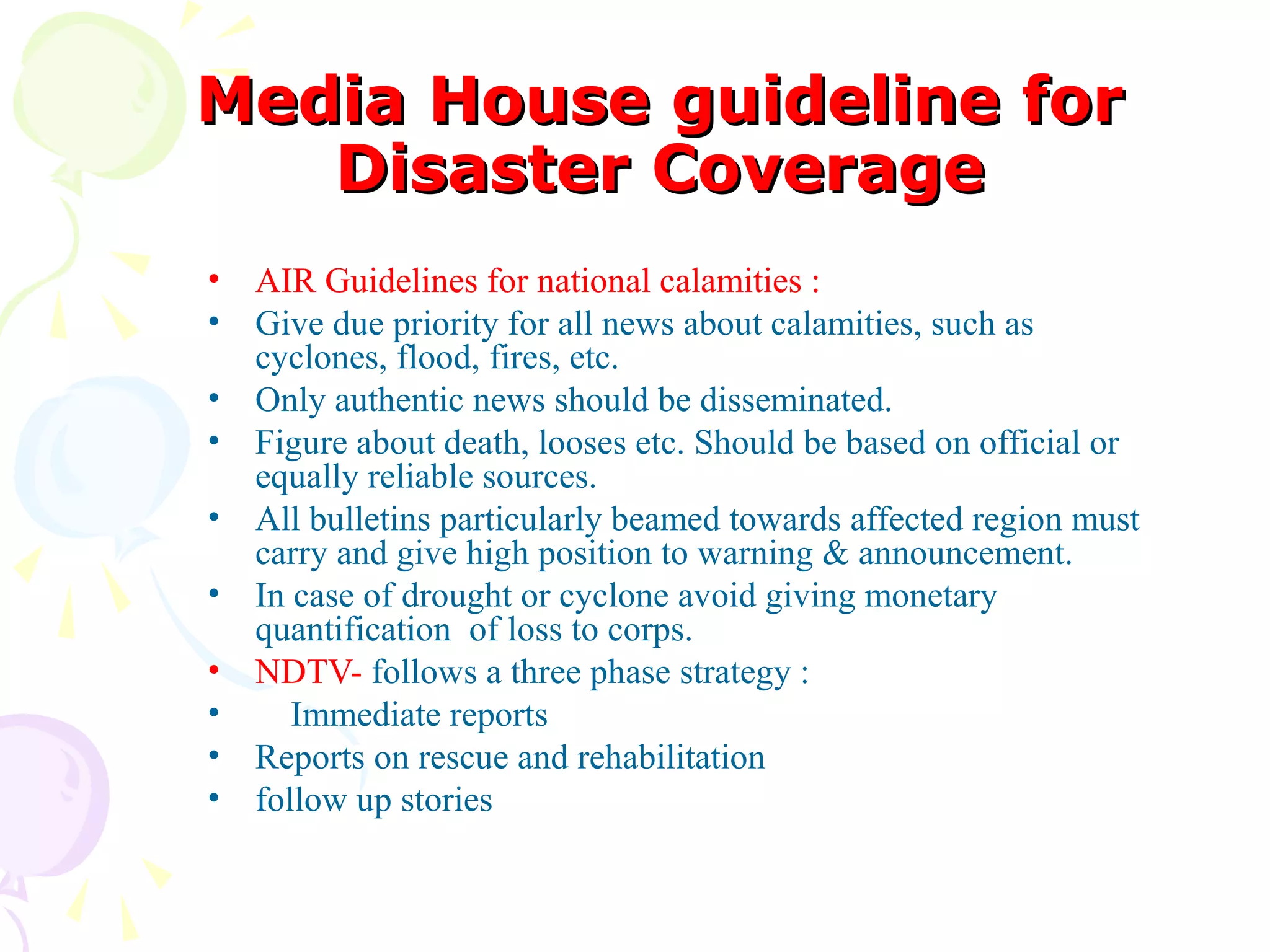 Role of Media in crisis and Disaster situation | PDF