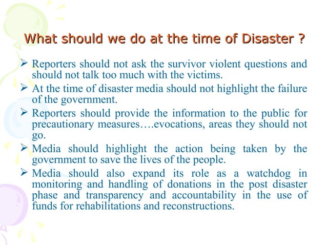 Role of Media in crisis and Disaster situation | PDF
