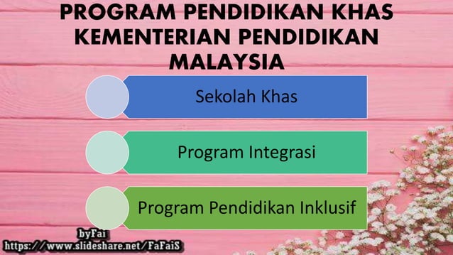 Pendidikan Inklusif (Pengenalan Program Pendidikan Khas) | PPTX