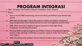 Pendidikan Inklusif (Pengenalan Program Pendidikan Khas) | PPTX