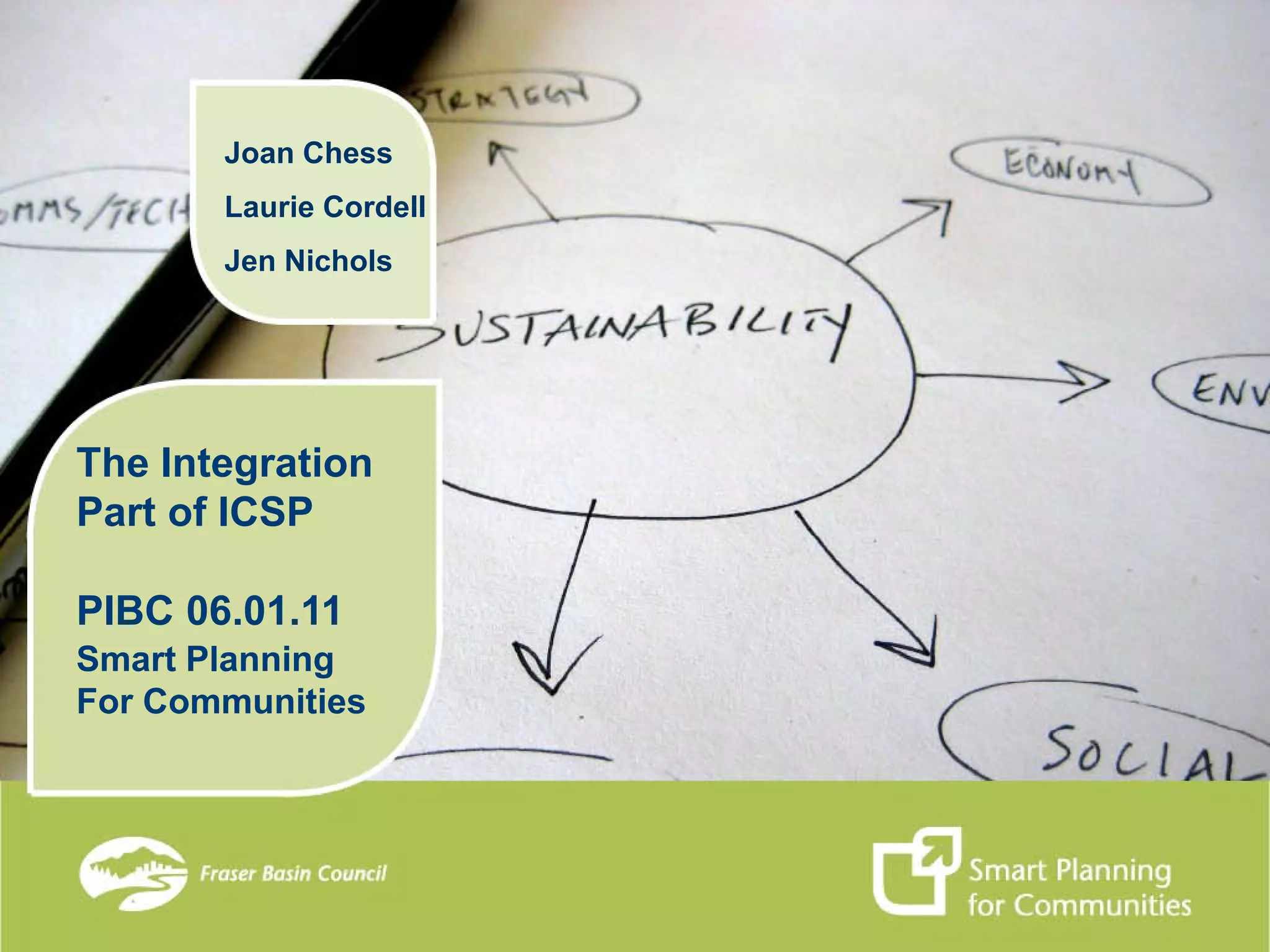 The Integration Part of Integrated Community Sustainability Planning ...