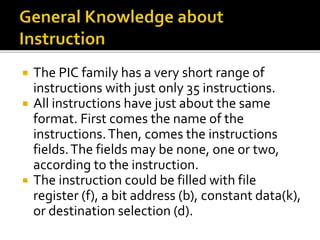 PIC Microcontroller Structure & Assembly Language.ppsx | Programming Languages | Computing