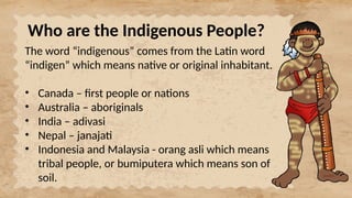 Who are the Indigenous People? Lesson -3 | PPT