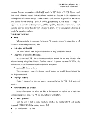 PIC MICROCONTROLLERS -CLASS NOTES | DOC