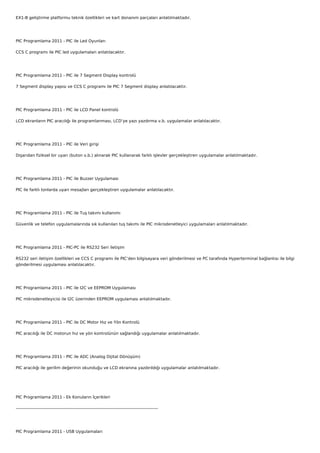 Pic programlama-2011 | PDF