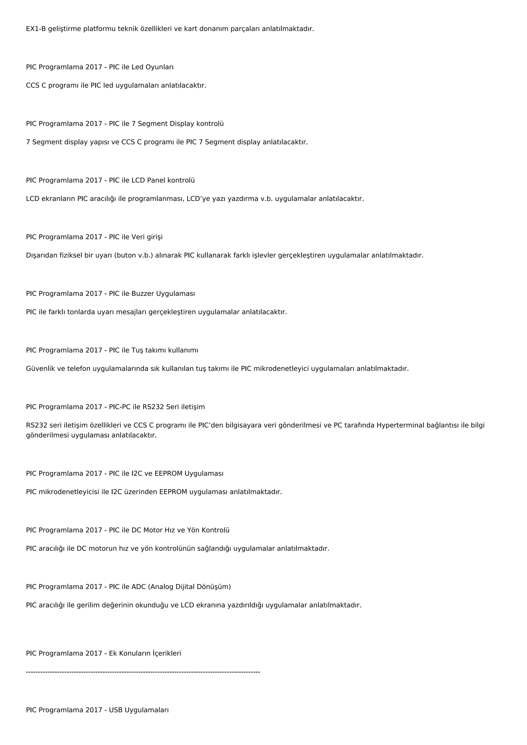 Pic programlama-2017 | PDF