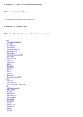 Pic programlama-2017 | PDF