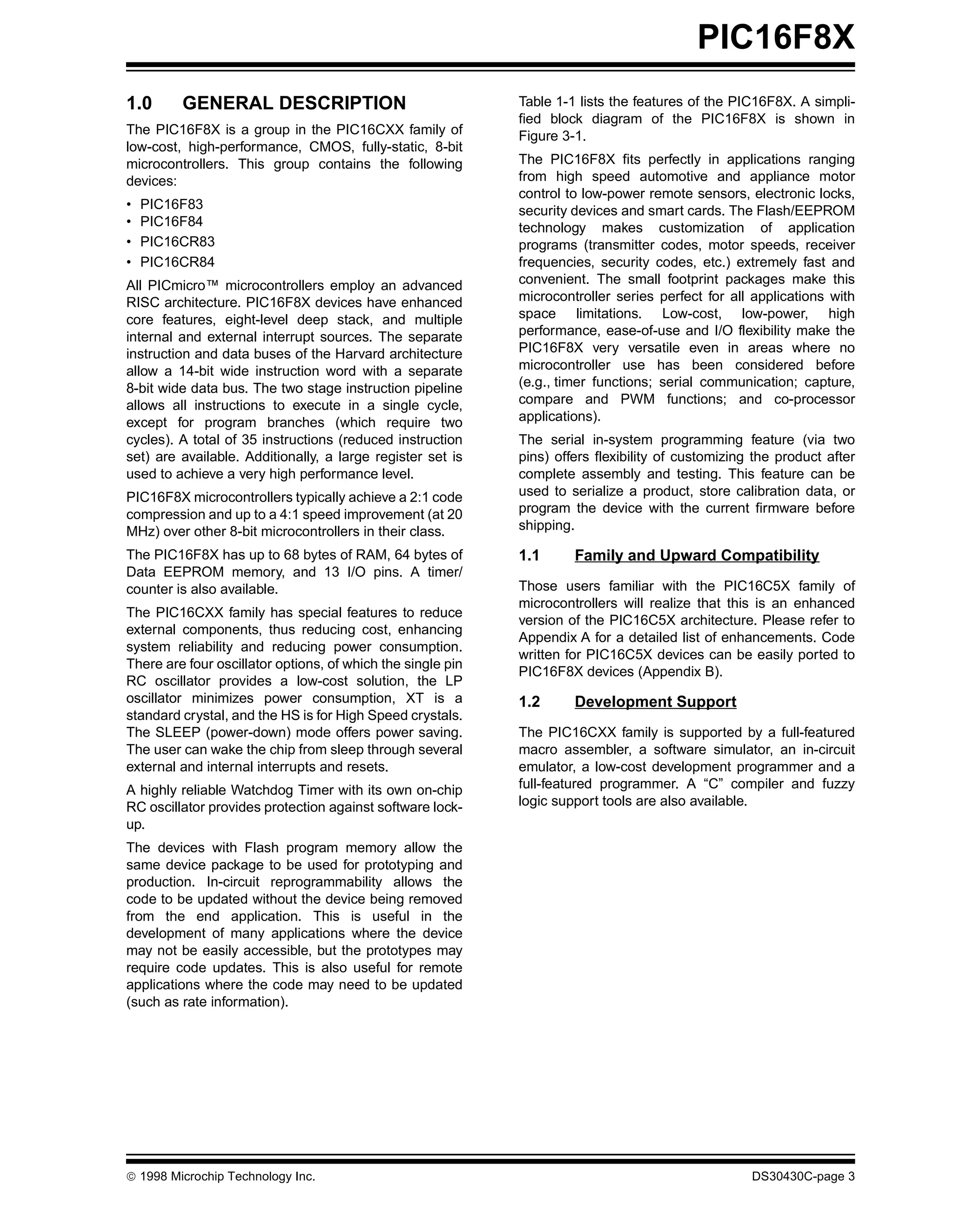 Data Sheet PIC 16F84 | PDF