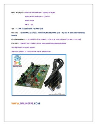 Pic40 dev board updated | PDF
