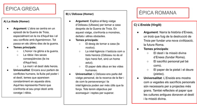 ÈPICA-LÍRICA.pdf (Literatura Universal.) | PPT