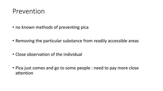 Pica disorder | PPTX | Digestive Disorders | Diseases and Conditions