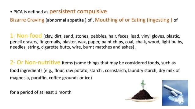 Pica disorder | PPTX | Digestive Disorders | Diseases and Conditions