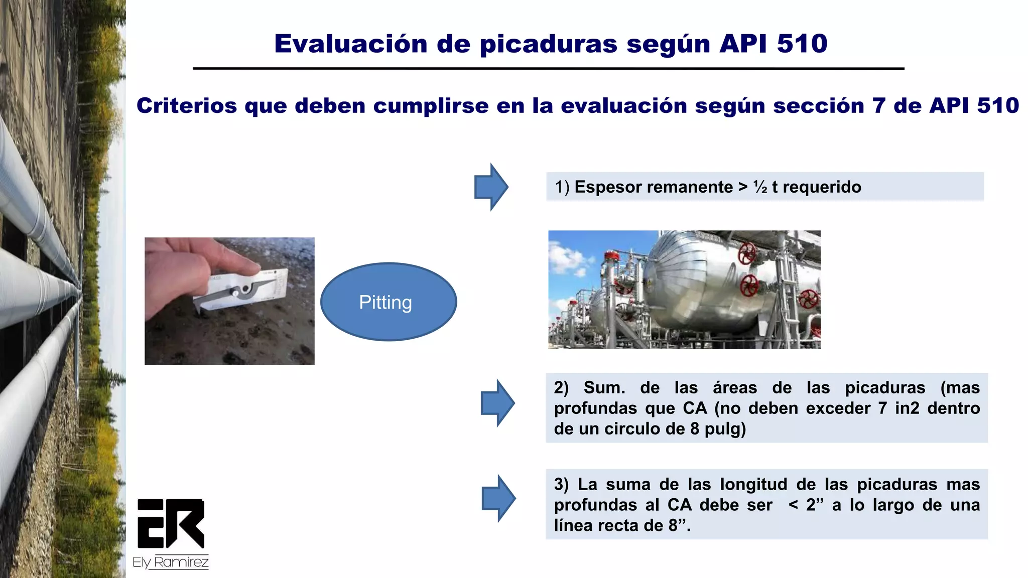 Evaluacion de picaduras segun API 510 | PDF