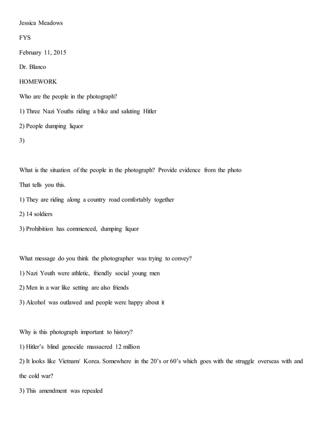 Picture analysis form | PDF
