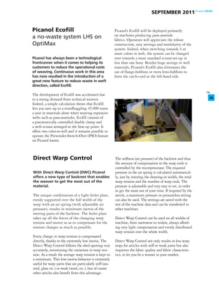 Picanol News September 2011 | PDF