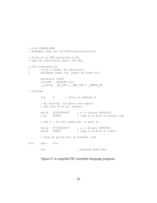 Pic assembly launguage | PDF | Operating Systems | Computer Software and Applications