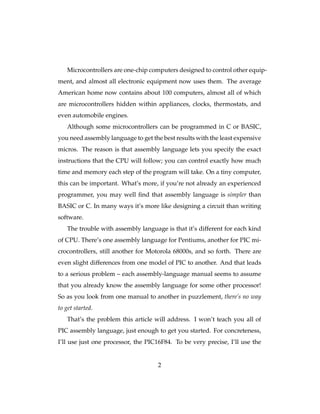 Pic assembly launguage | PDF | Operating Systems | Computer Software ...