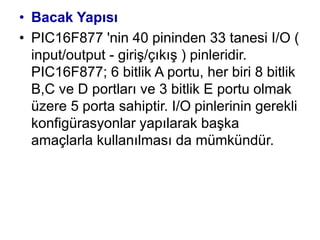 PIC Programlama, Assembly ve Komutlar | PPTX