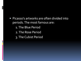 Picasso | PPTX | Painting | Arts and Crafts