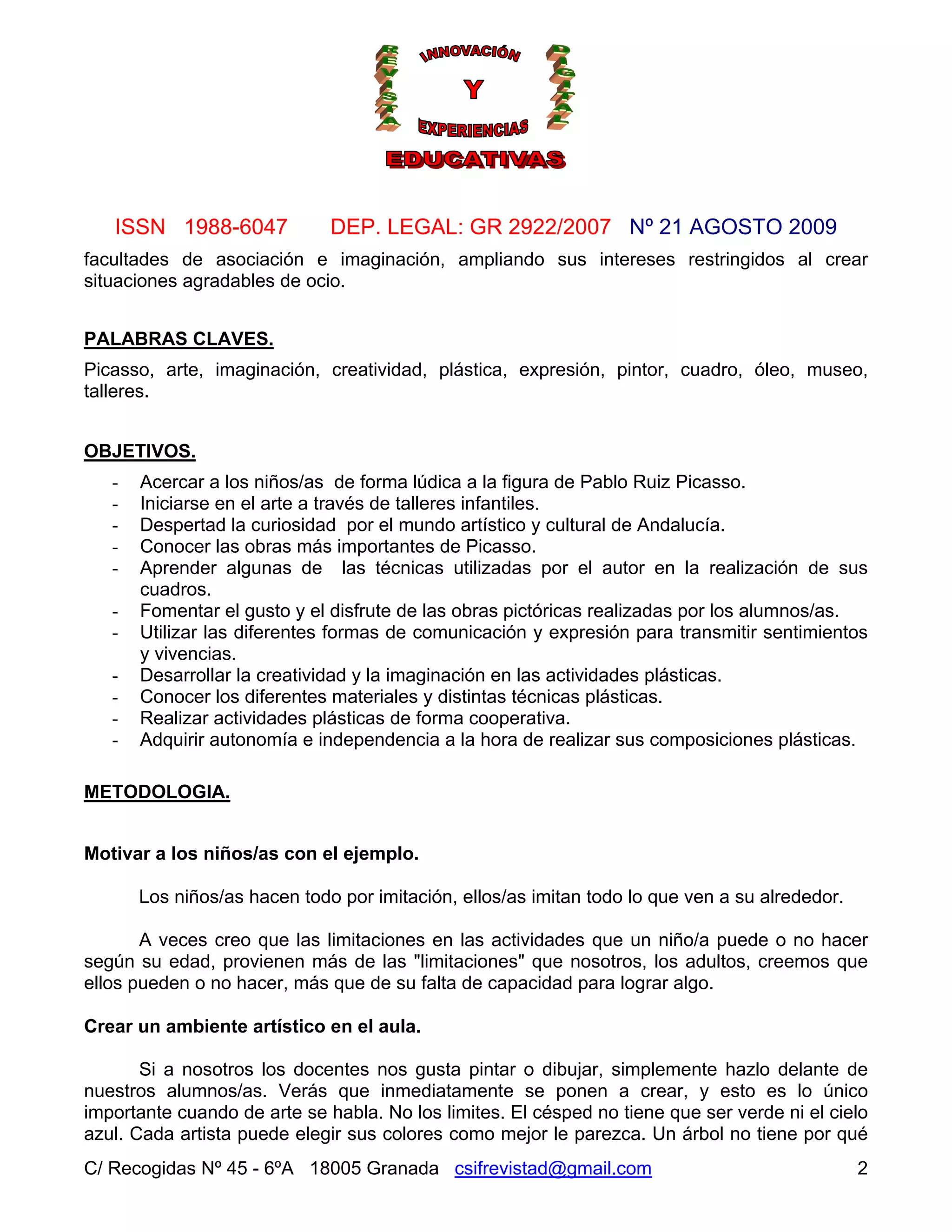 Picasso actividades | PDF