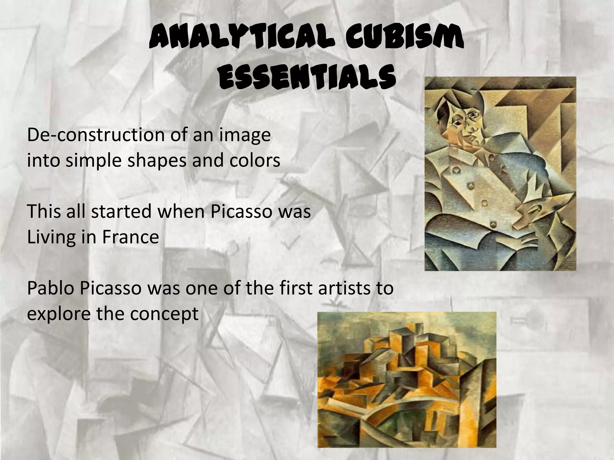 Picasso analytical cubism | PPTX