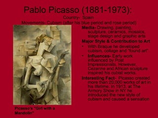 Picasso cubism power point | PPT