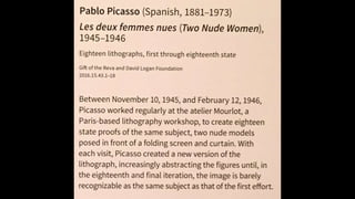 Picasso les deux femmes nues litho series | PPT