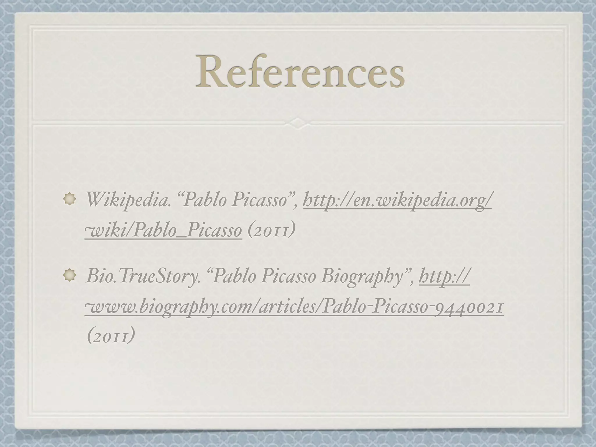 Picasso PowerPoint | KEY