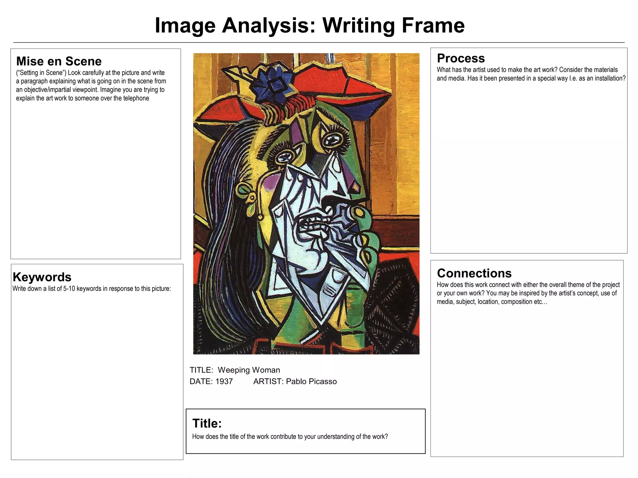 Picasso weeping woman_analysis_pack | PPT